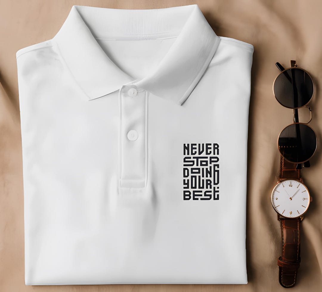 Motivational Quote Never Stop Doing Your Best Polo Shirts - Stay ...
