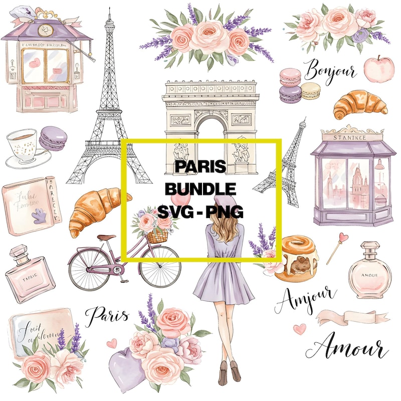 Paris Watercolor - Etsy