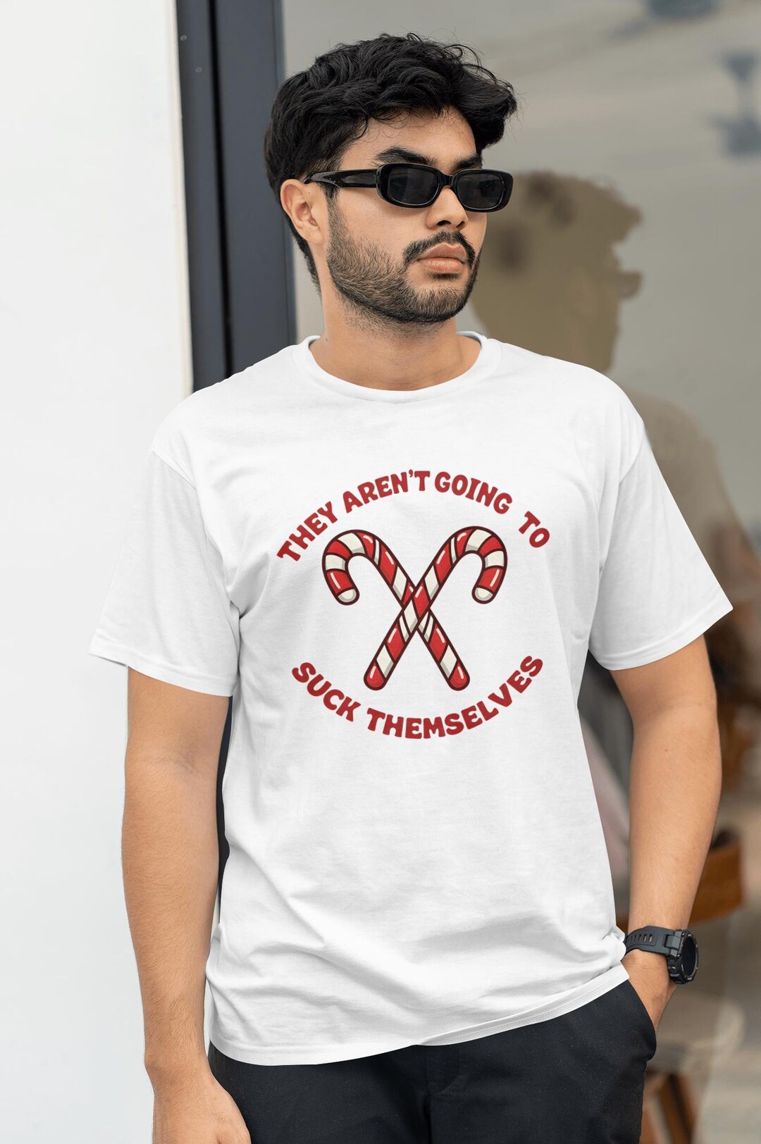 Candy Cane Suck Themselves Tees, Offensive Adult Humor Unisex ...