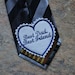 Embroidered Wedding Day Tie Label Personalized Custom Monogramed for ...