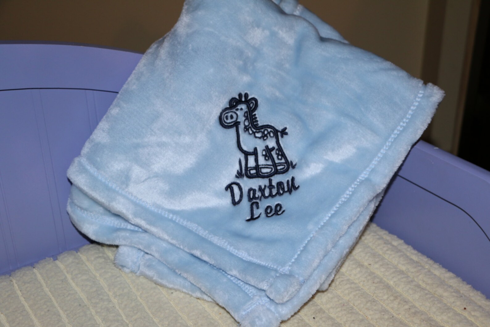 Custom Baby Blanket - Embroidered Baby Blanket - Personalized Baby ...