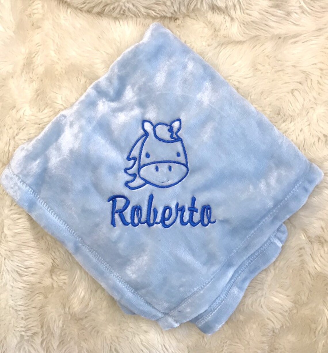 Personalized Embroidered Baby Blanket GREAT BABY GIFT - Etsy