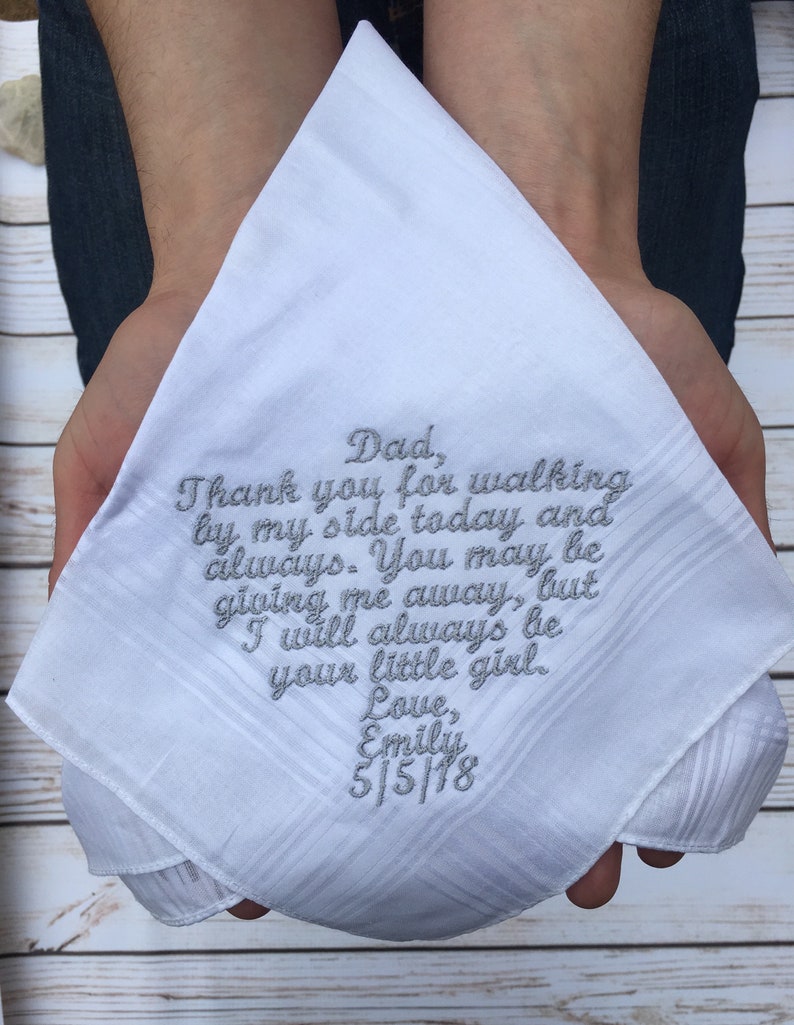Personalized Wedding Handkerchief Gift Hankie Embroidered Mother of the ...