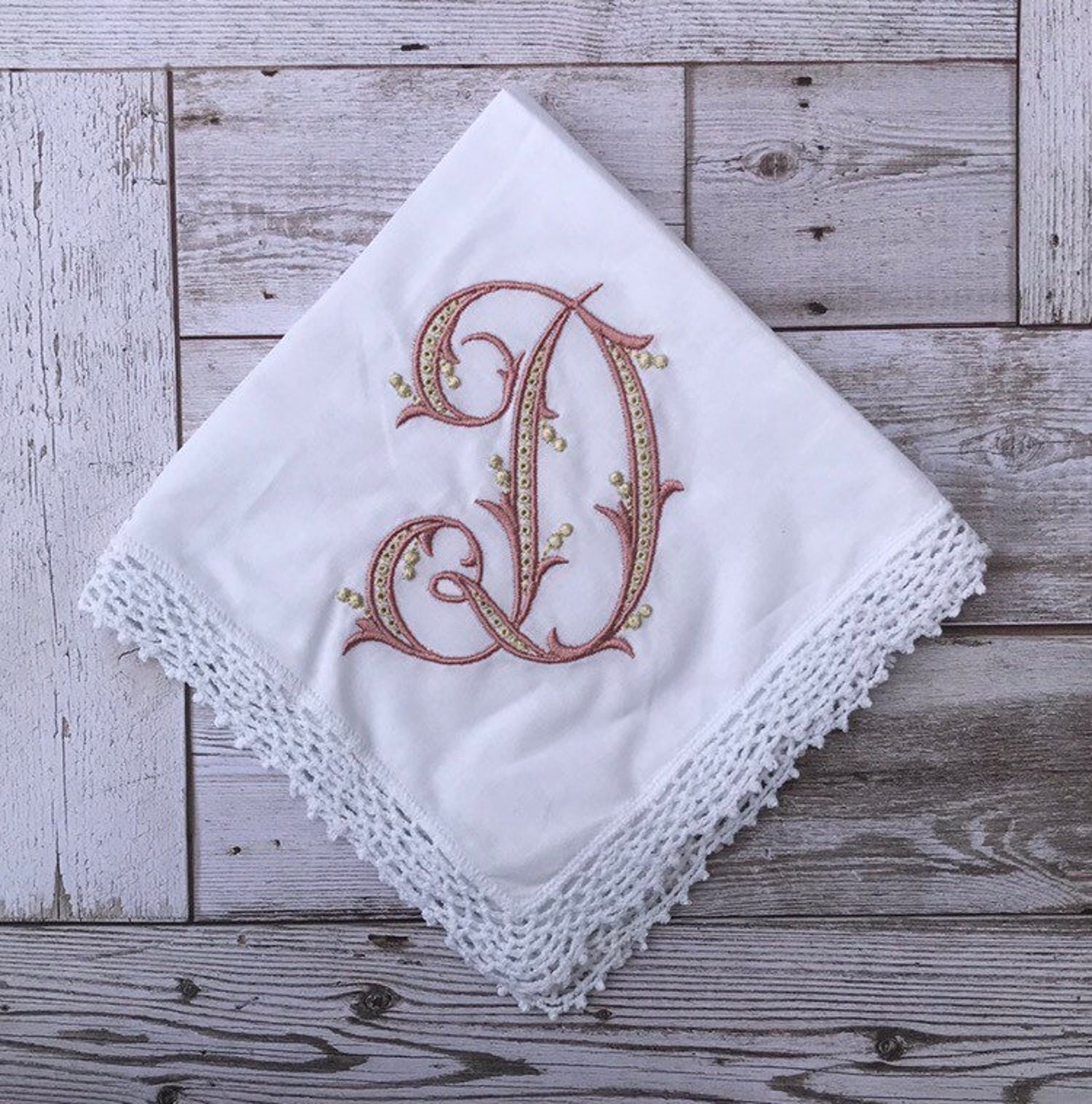 Vintage Monogram Personalized Handkerchiefs Hankies Custom - Etsy