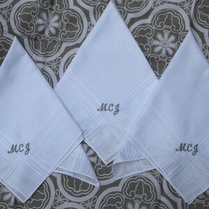 Three Pack Personalized Handkerchiefs Hankies Custom Customized ...