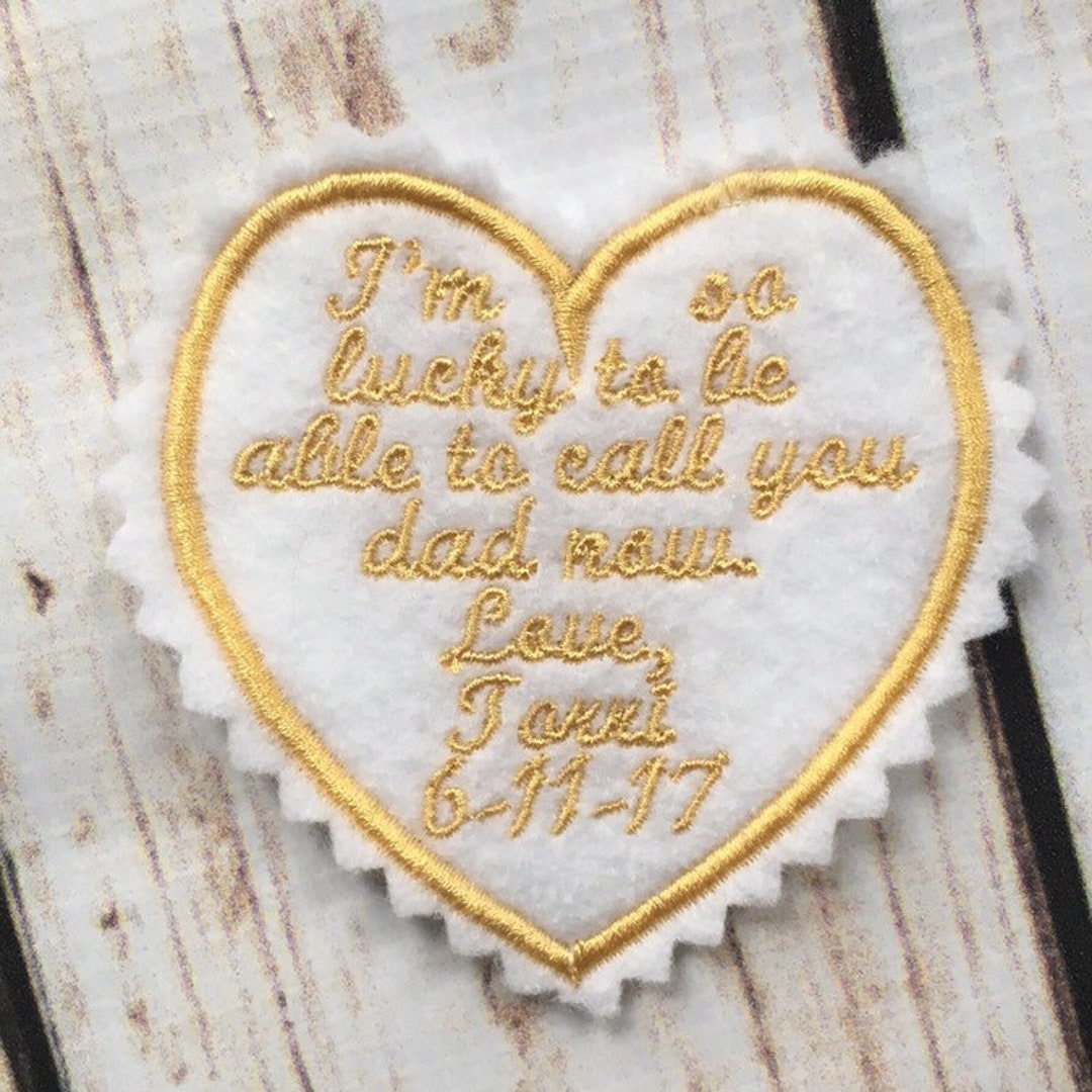 Embroidered Wedding Day Tie Label Personalized Custom Monogramed for ...