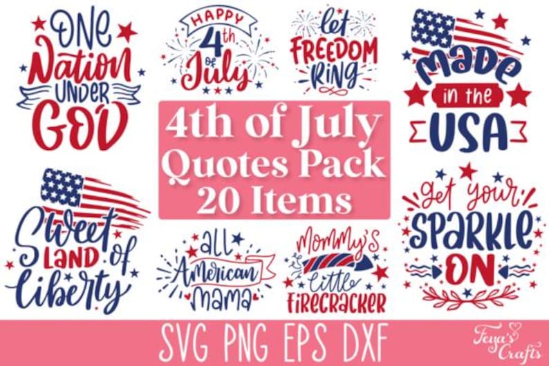 4th of July SVG Files Bundle Independence Day 4th of July American Day ...