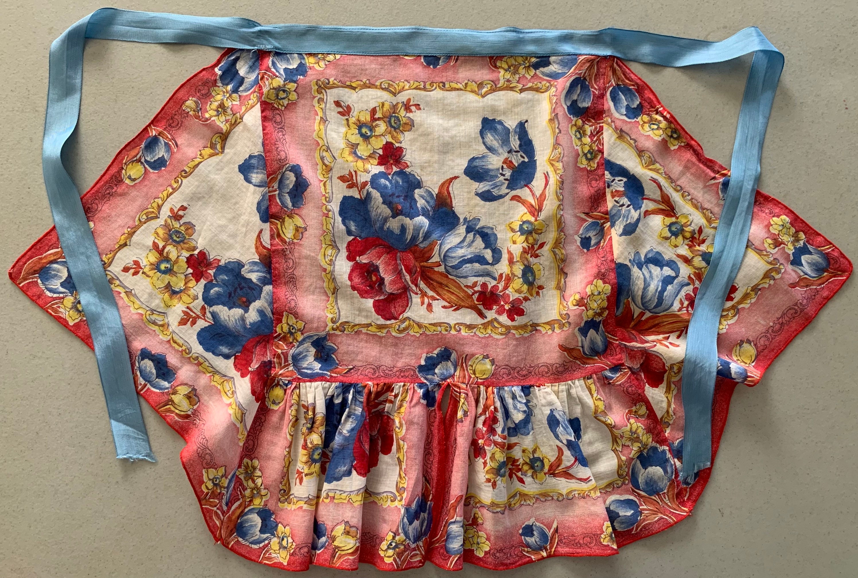 1960’s Apron Made From Vintage Handkerchiefs - Charming - Etsy