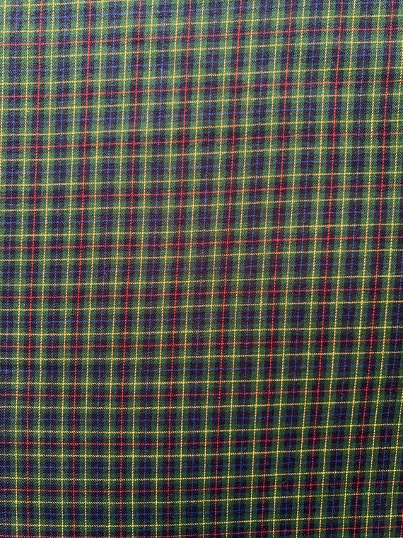 Vintage Classic Windowpane Plaid Fabric No Iron - Etsy
