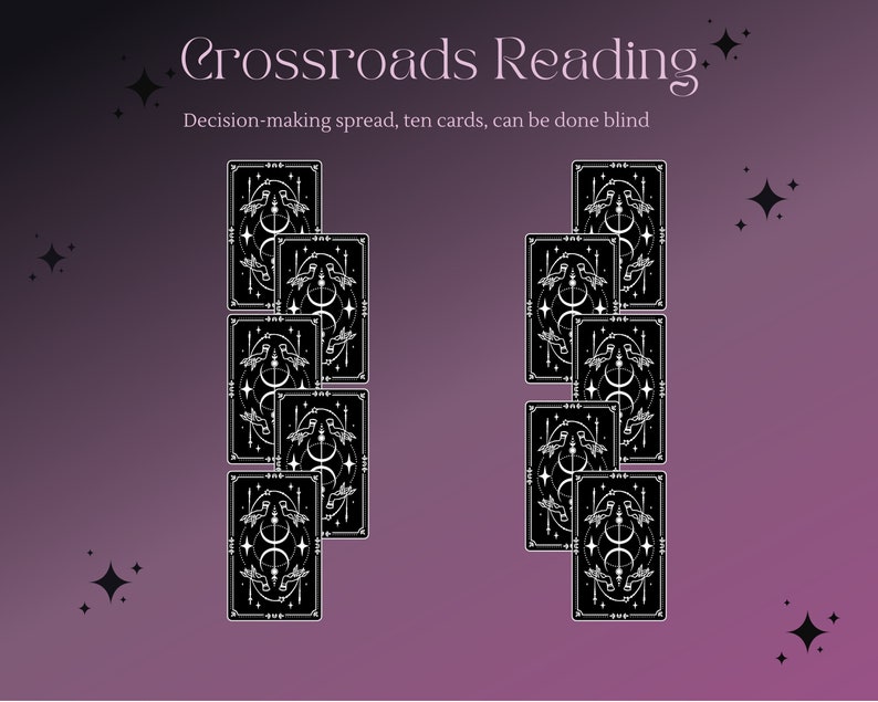 Crossroads Reading decision Making Spread, Ten Cards, Can Be Blind48h ...