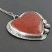 Brenda Agate Heart Necklace sterling silver heart necklace | Etsy