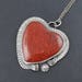 Brenda Agate Heart Necklace sterling silver heart necklace | Etsy