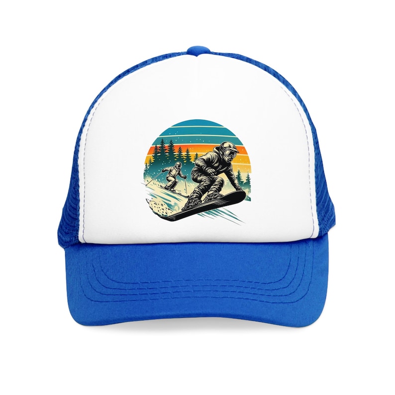 Adventure Snowboarding Mesh Cap, Vintage Skiing Hat for Outdoor ...