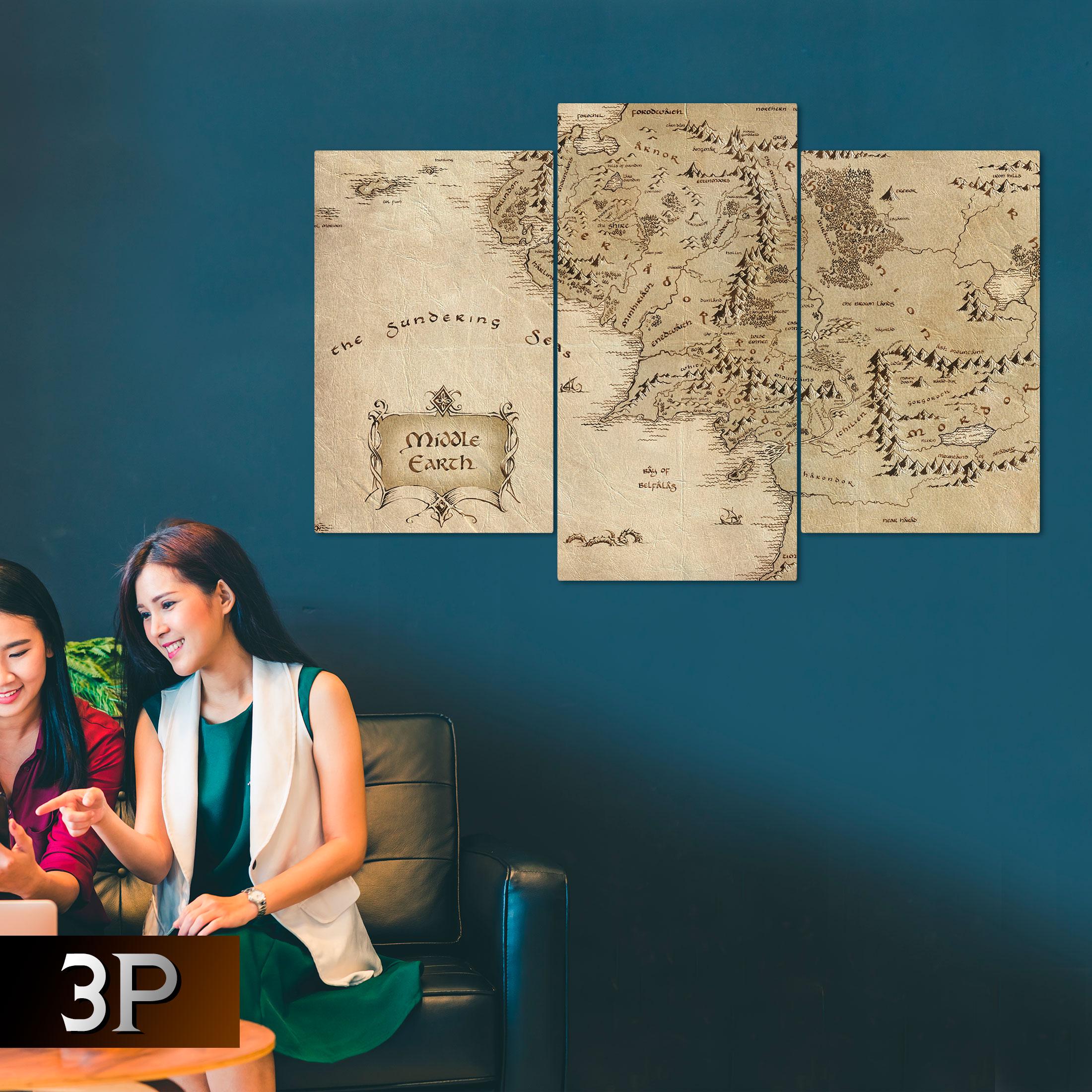 Map of Middle Earth, Map of Game, Map Canvas, Lotr Art, Lotr Canvas ...