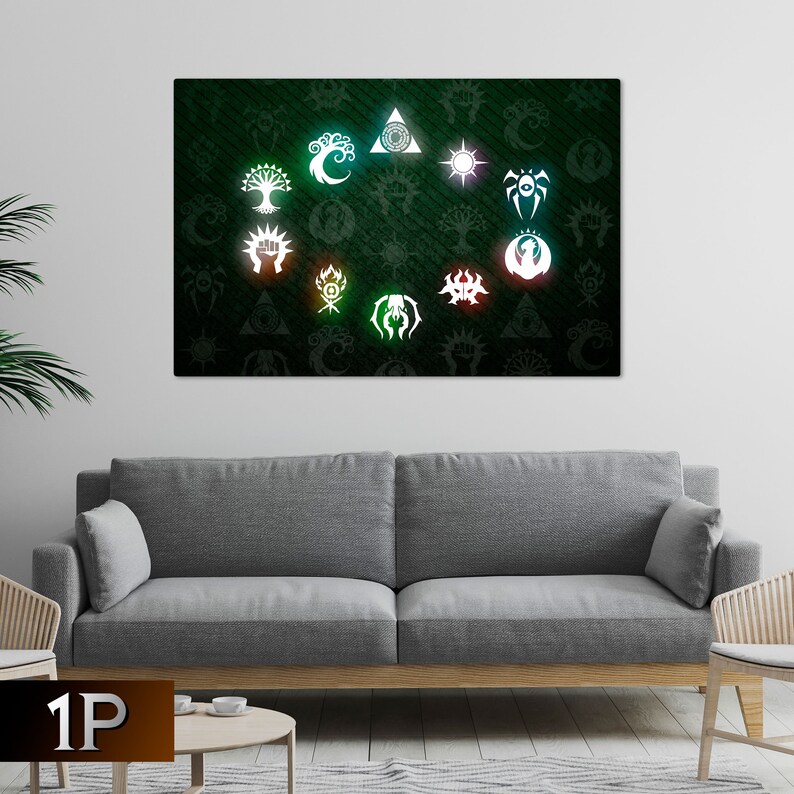 Magic the Gathering Mana Symbols Art Print, Fantasy Art, Mtg Art Poster ...