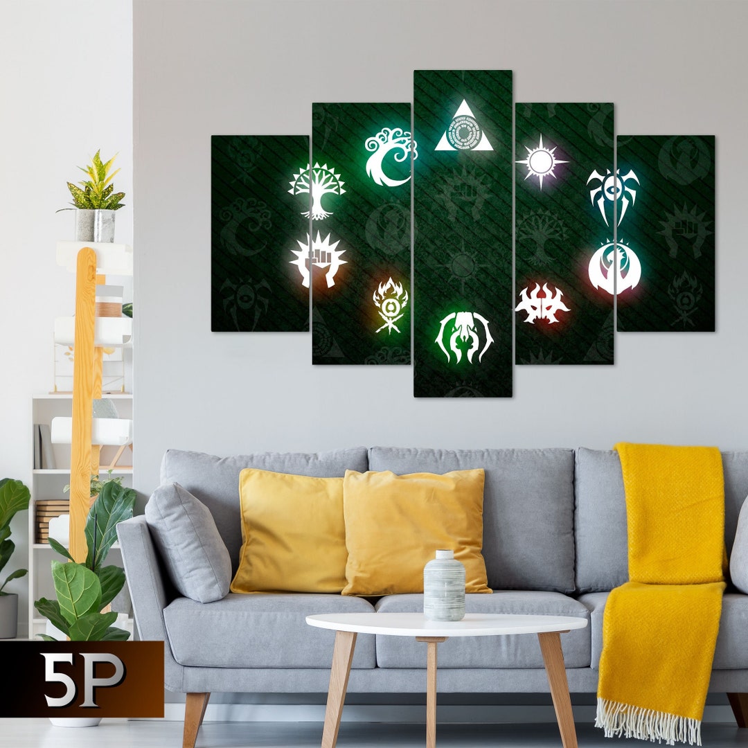 Magic the Gathering Mana Symbols Art Print, Fantasy Art, Mtg Art Poster ...