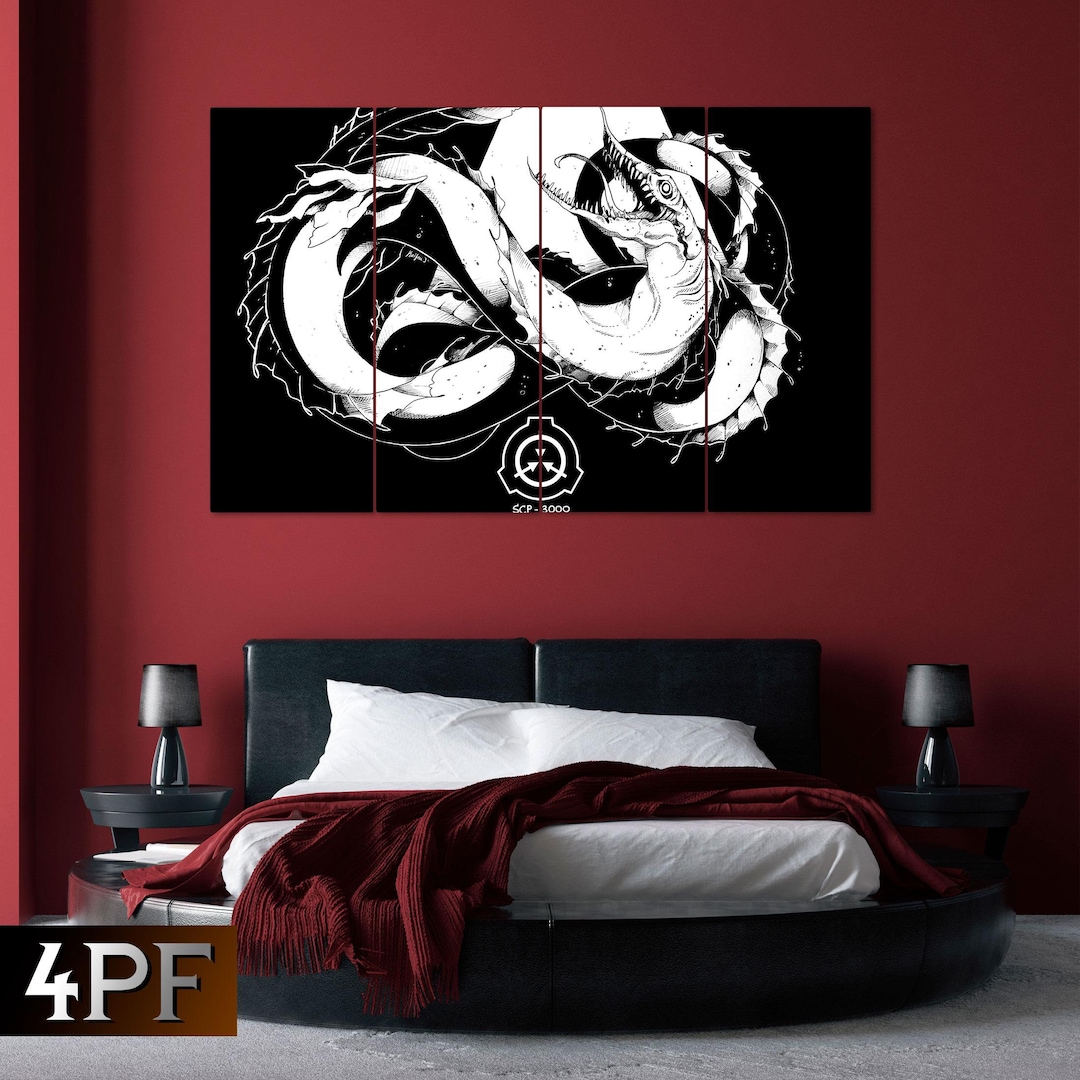 SCP Logo Canvas, SCP Wall Decor, Science Fiction Wall Decor, SCP ...