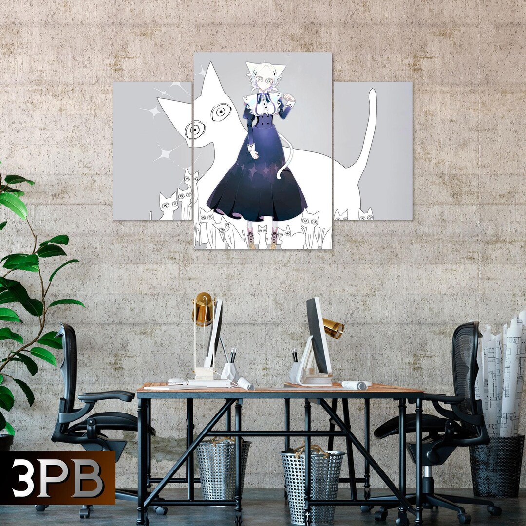 Cat Canvas, SCP Foundation Art, SCP 040 Wall Decor, Sci-fi Wall Decor ...