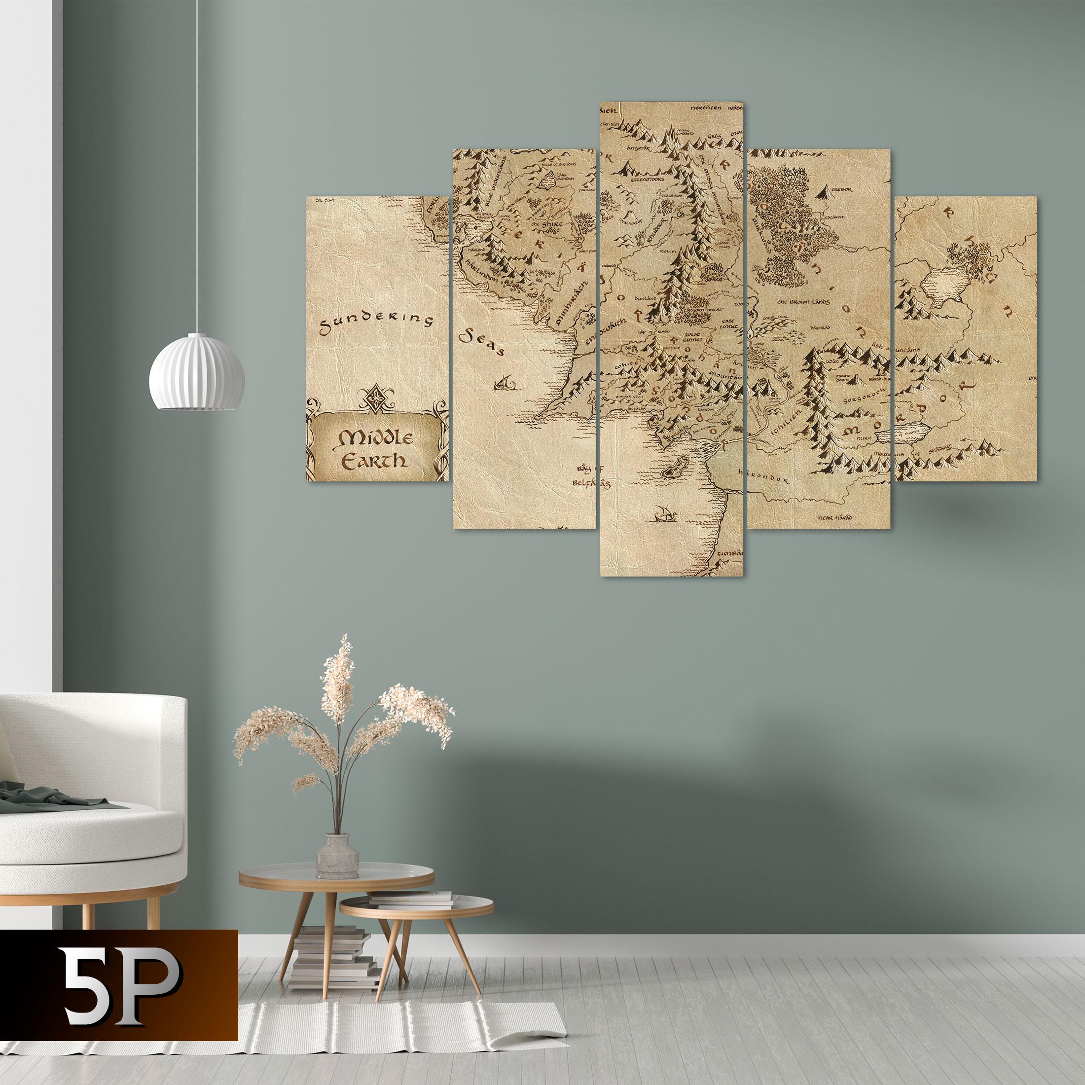 Map of Middle Earth, Map of Game, Map Canvas, Lotr Art, Lotr Canvas ...
