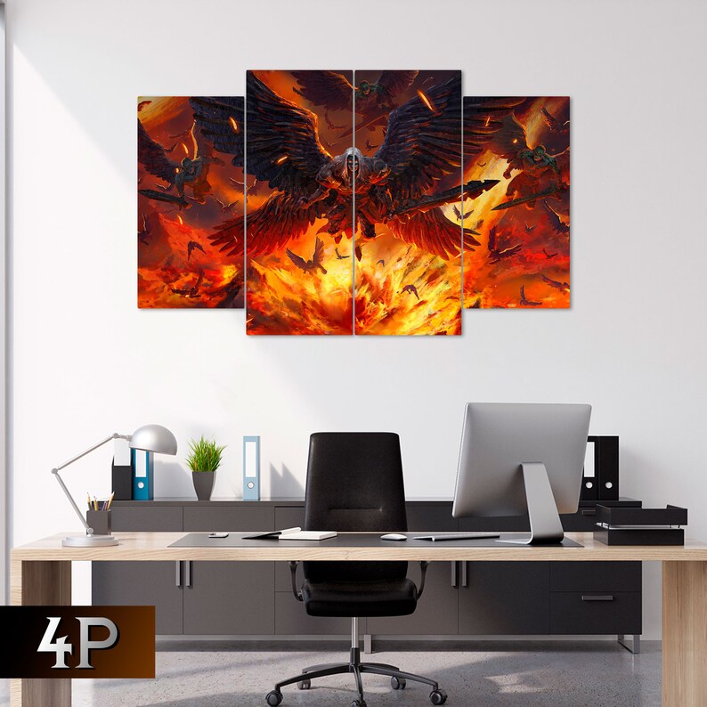 Valkyries Canvas, Fantasy Print, Dangeon and Dragons, Geek Gift, Dnd ...