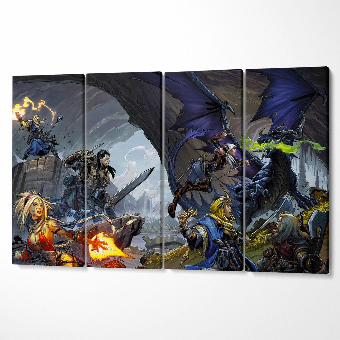 Pathfinder Wall Decor, Battle Wall Art, Dangeon and Dragons, Dnd Party ...