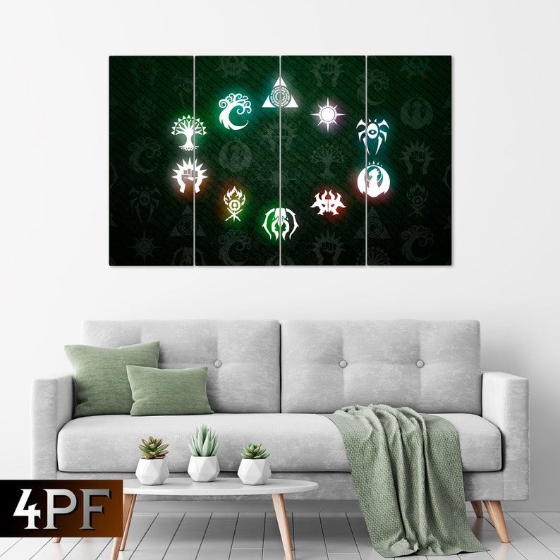 Magic the Gathering Mana Symbols Art Print, Fantasy Art, Mtg Art Poster ...