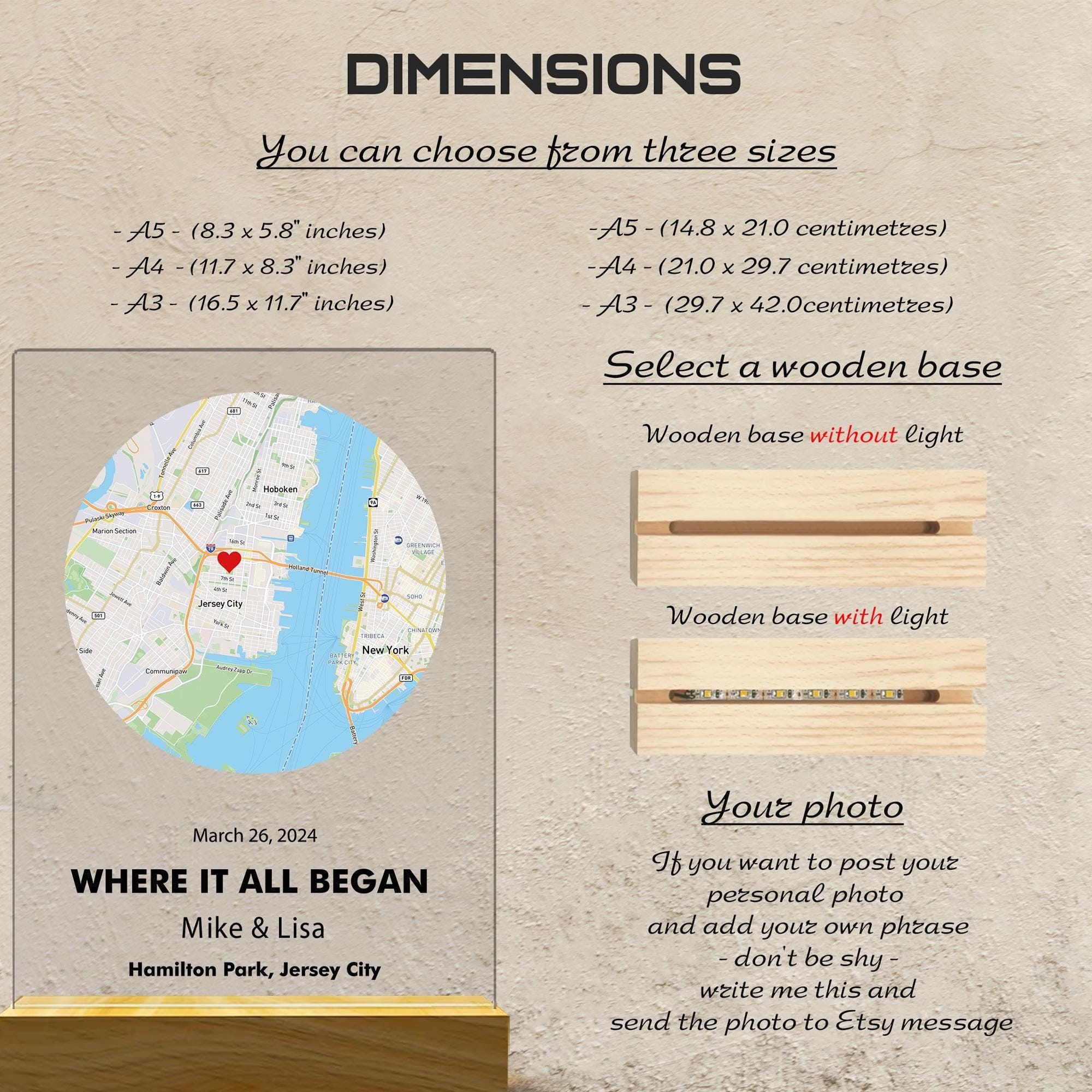 Where We Met Map, Custom First Date Map, Where It All Began Acrylic ...