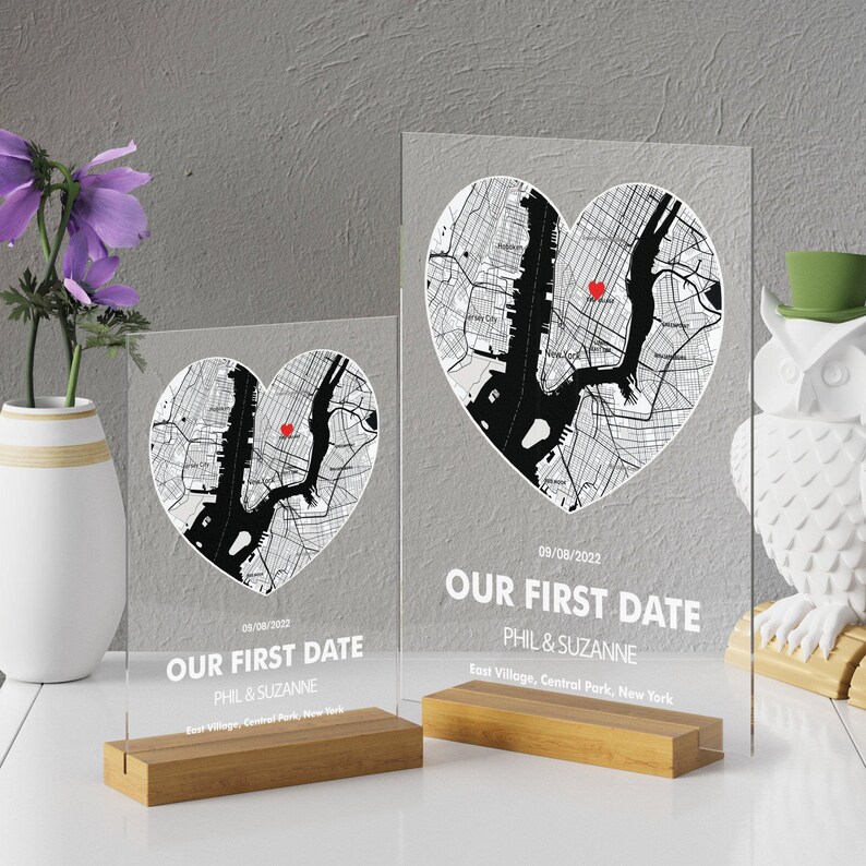 Where We Met Map, Custom First Date Map, Where It All Began Acrylic ...