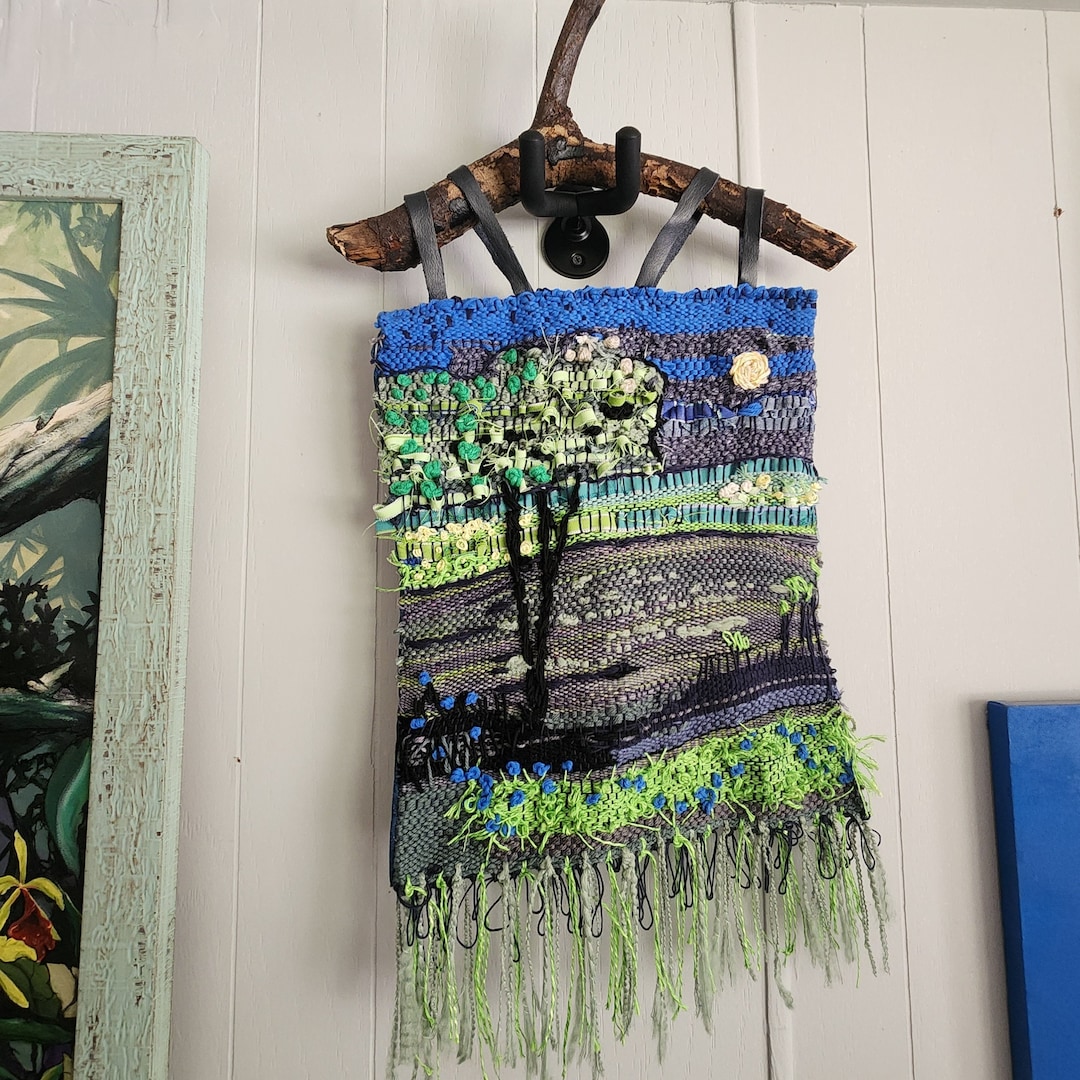 Spirit of the Oak Tree. Wall Hanging With Embroidery and Macrame. Boho ...
