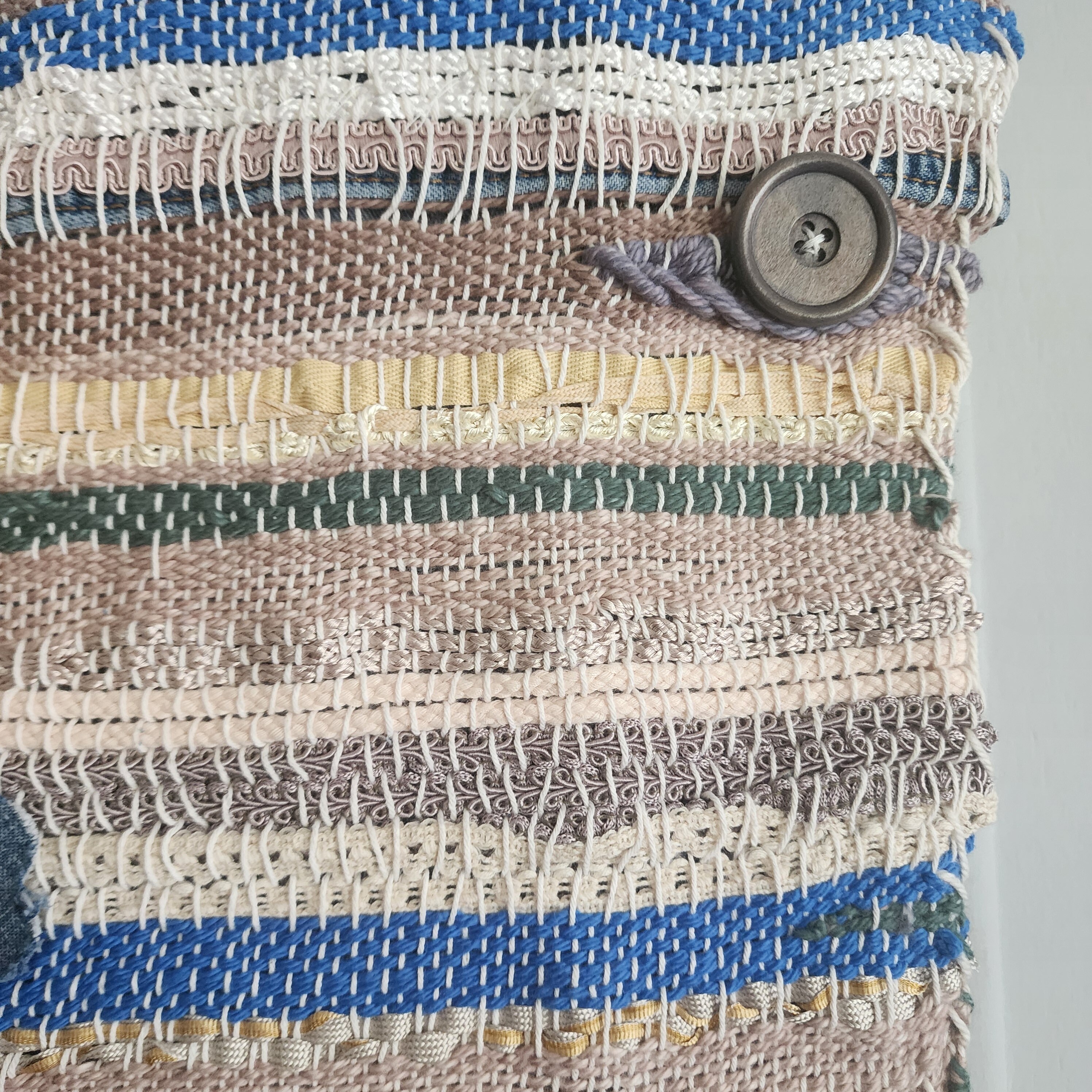 Dash of Denim. Wall Hanging With Upcycled Denim and Buttons. Boho ...