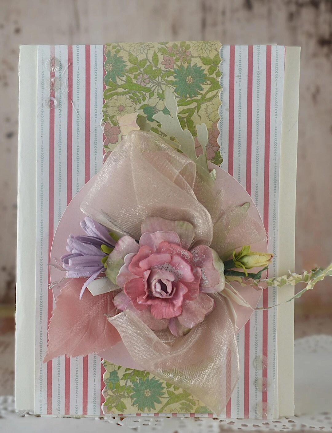 Handmade Spring Flower Greeting Card - Victorian Style- MTO - Etsy