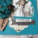 Handmade Victorian Fall Themed Card-teal Blue and Tan Handcrafted ...