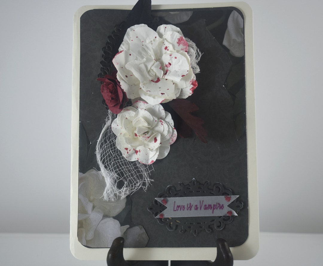 Handmade Breakup Card Dark Gothic love is a Vampire Card Handcrafted ...