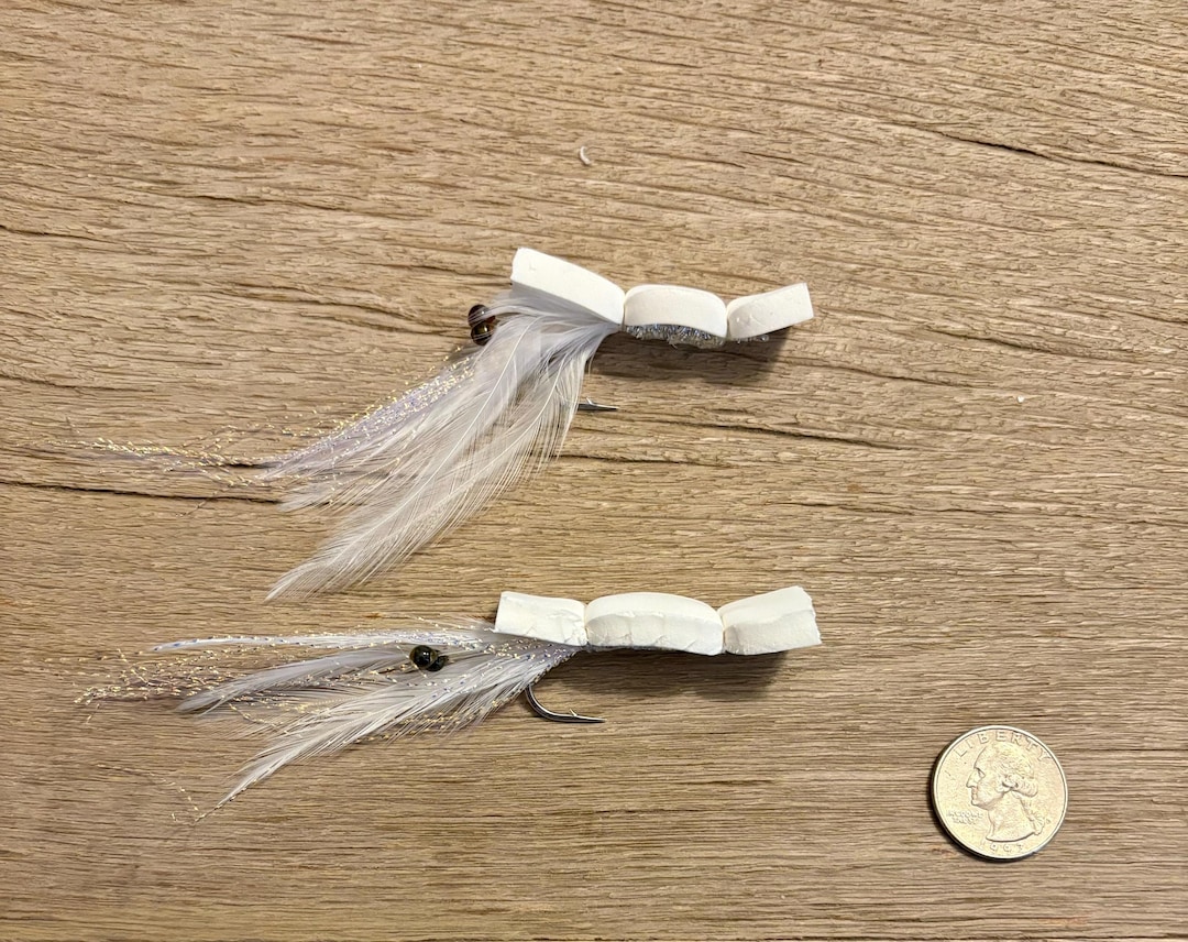 Shrimp Gurgler Fly (1/0) in White, Set of 2 - Etsy