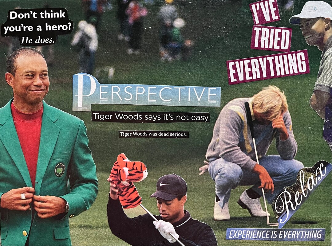 Handmade Analog Magazine Paper Collage experience is Everything 6x8 ...