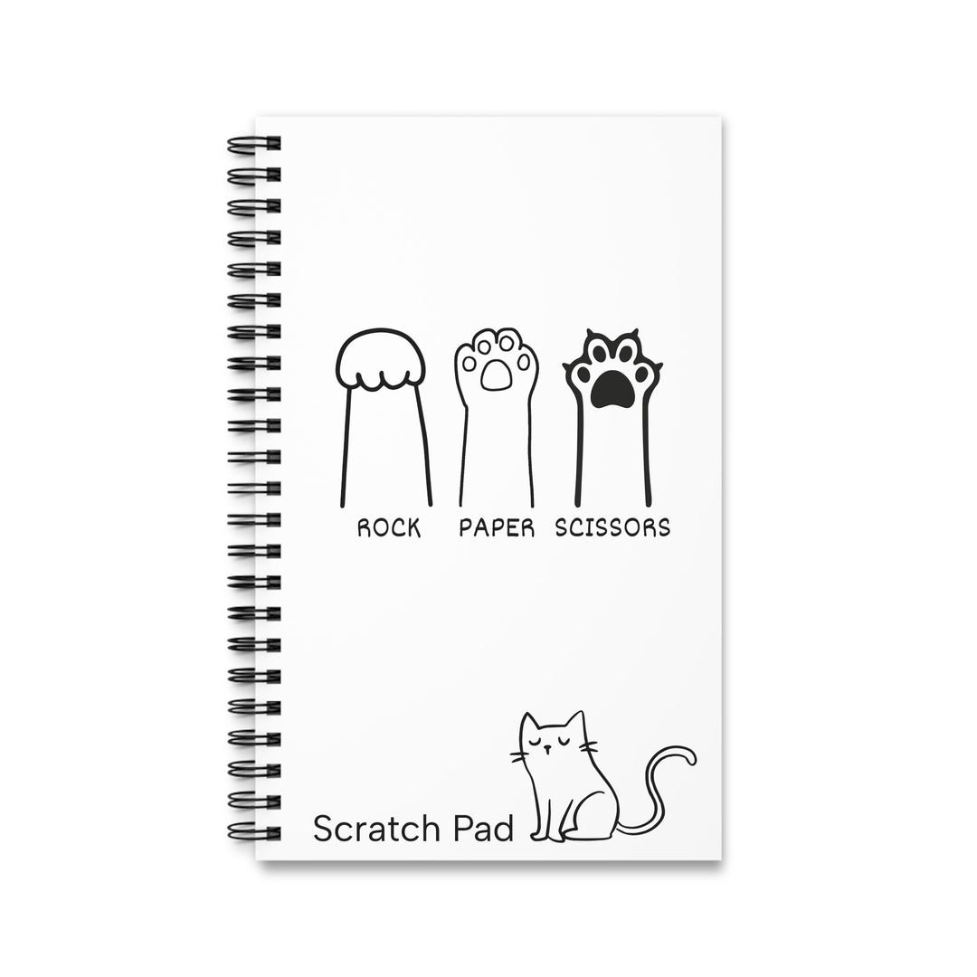 Rock, Paper, Scissors Scratch Pad Spiral Notebook Journal - Etsy