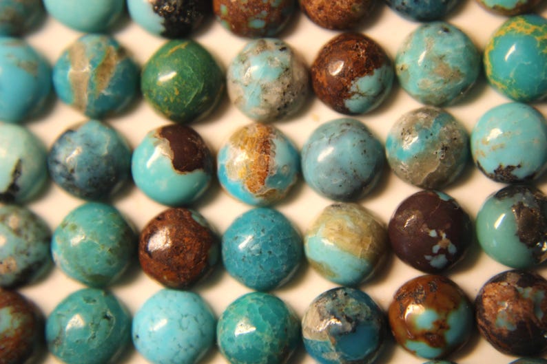 5mm Round Kingman Turquoise Cabochons--l - Etsy