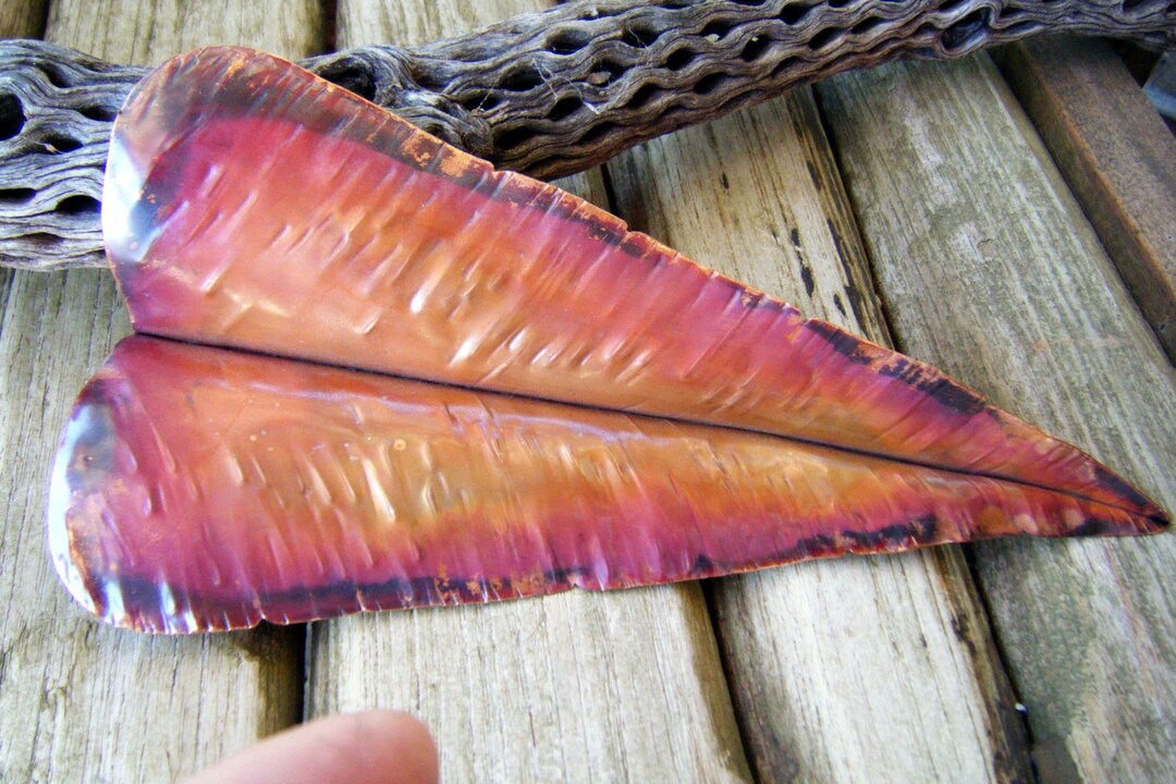 Stylized Folded Copper Leaf for Home Decor - Etsy
