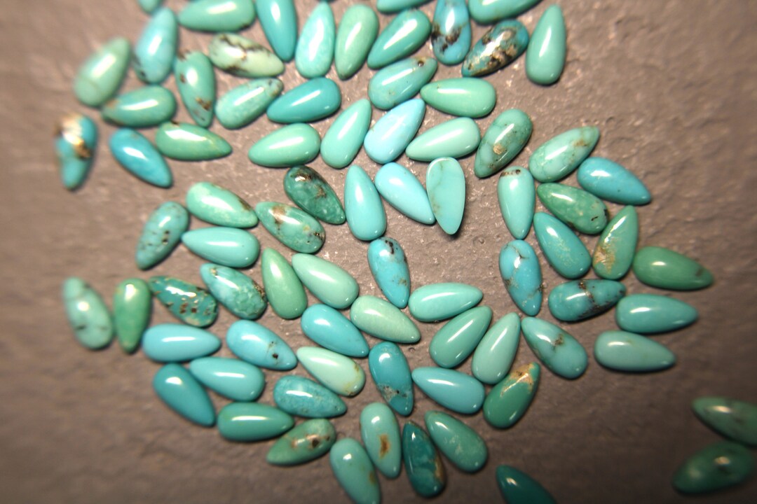 4x8 Long Campitos Turquoise Teardrop Cabochons - Etsy