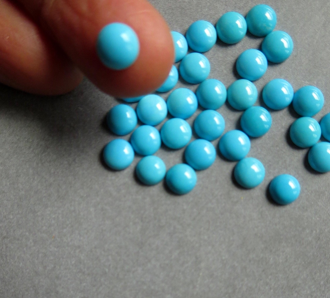 5mm Round Sleeping Beauty Cabs - Etsy