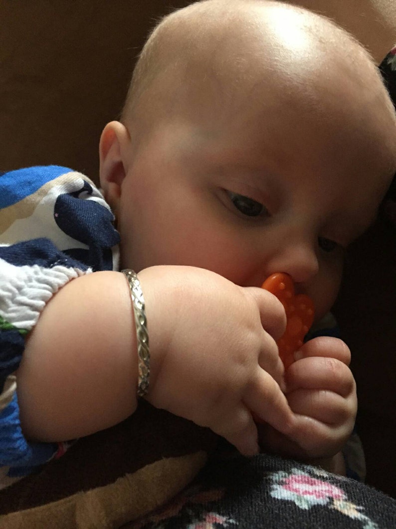 Celtic Weave Cuff - A Sterling Silver Newborn Baby Bracelet - Etsy