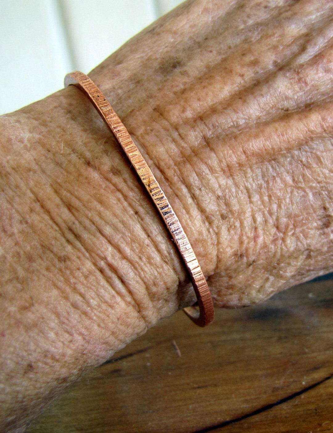 Square Stock Copper Cuff Bracelet-textured - Etsy