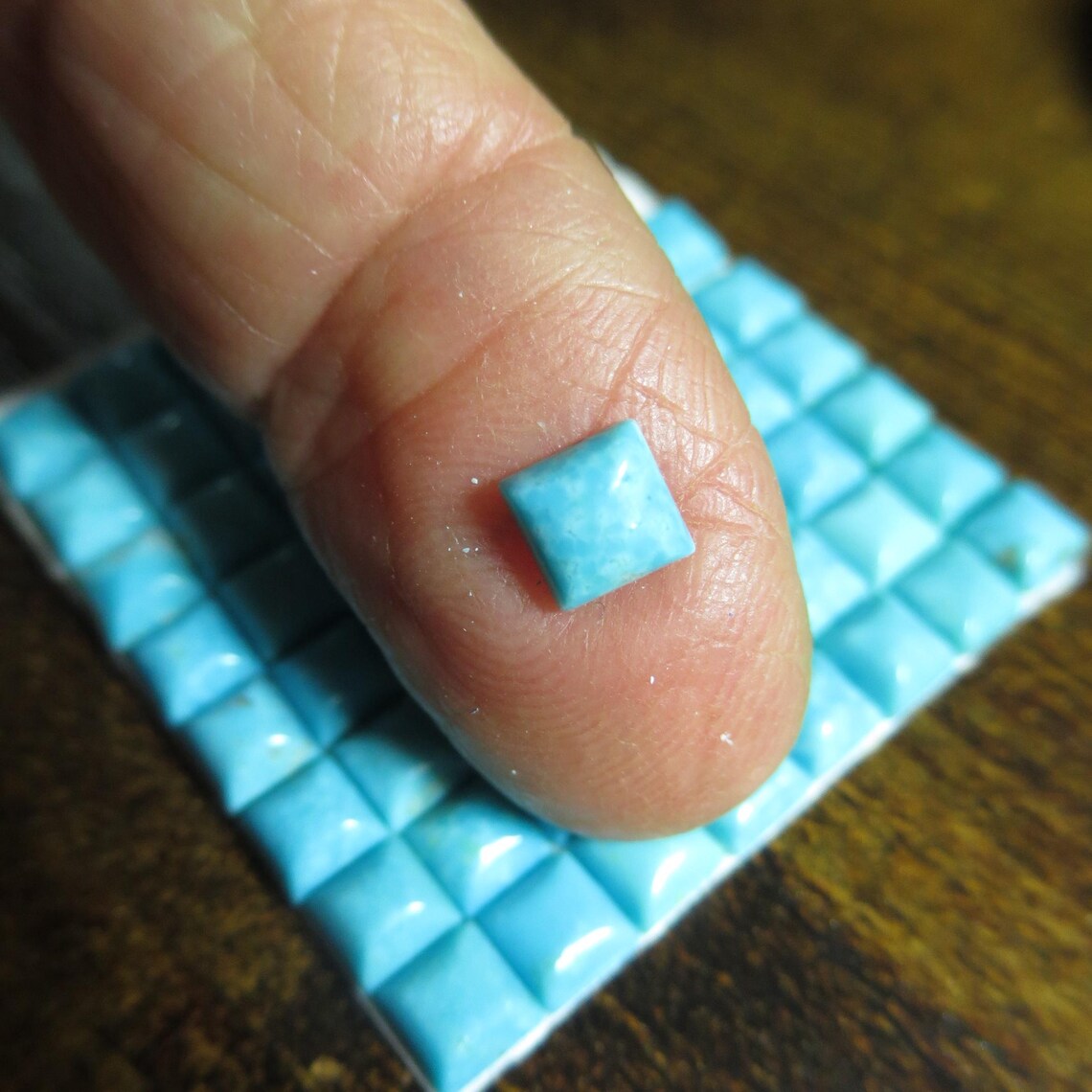 5mm Square Kingman Turquoise - Blue - Etsy