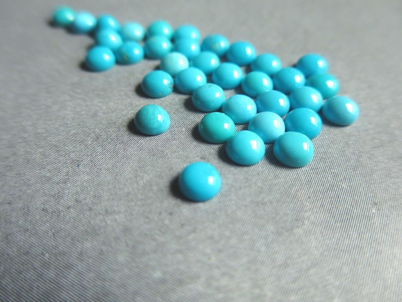5mm Round Sleeping Beauty Cabs - Etsy