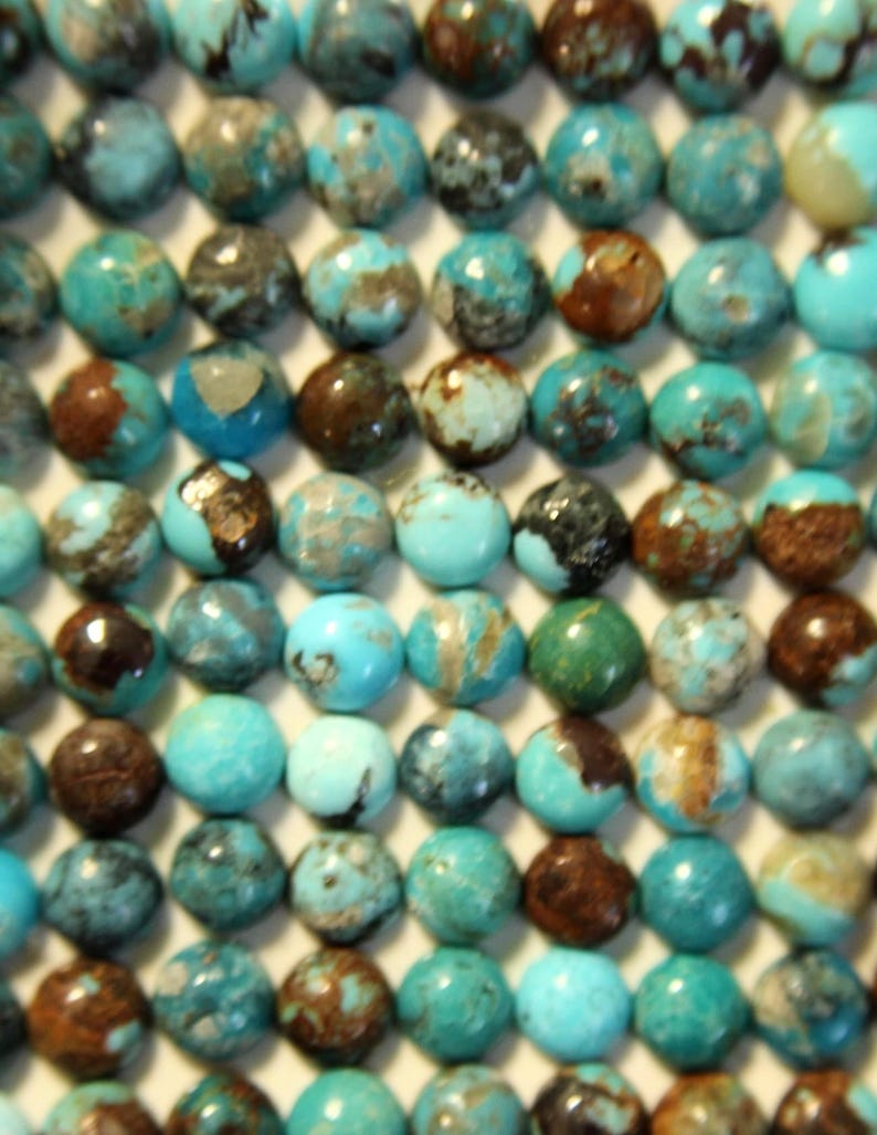 5mm Round Kingman Turquoise Cabochons--l - Etsy