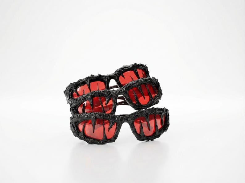 Eyeball Weird Sunglasses, Handmade Gothic Rave Mask Glasses, Surreal ...