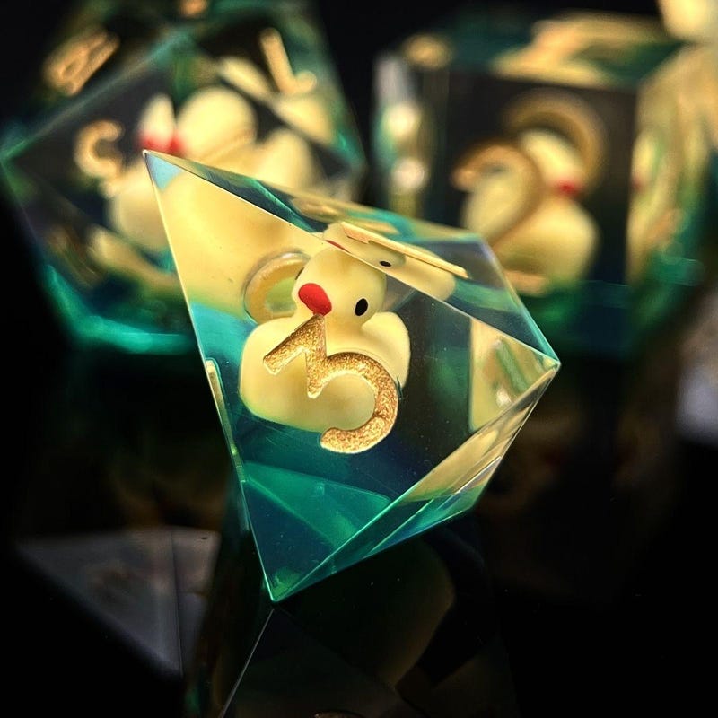 Resin Duck Dnd Dice - Etsy