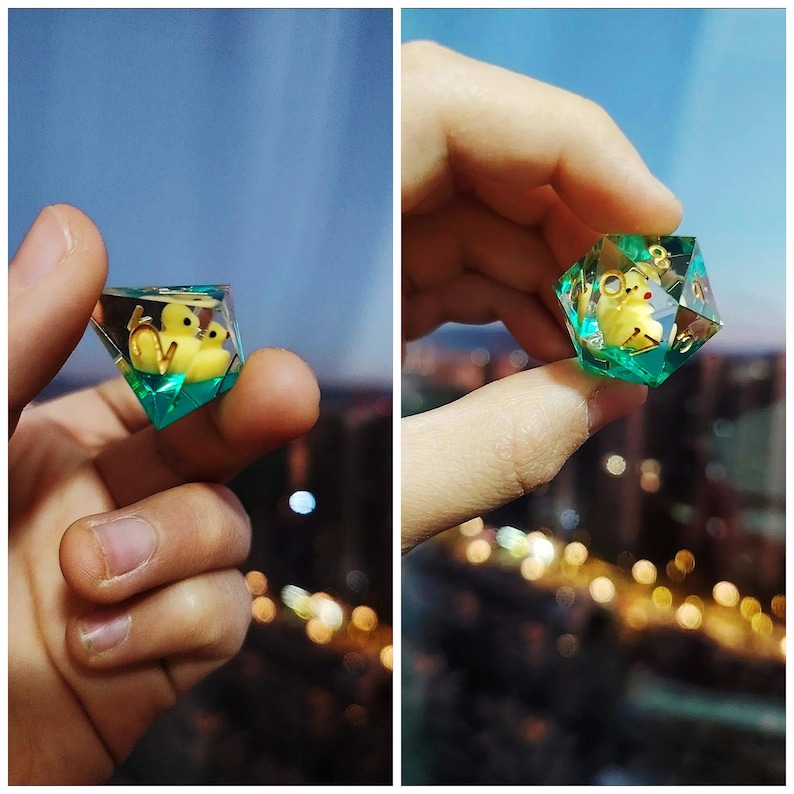 DND Dice Set – Handmade Resin Sharp Edge Duck Dice, Novelty RPG Gift ...