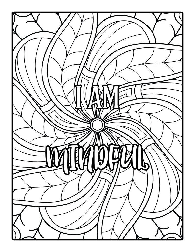 Positive Self-affirmation Coloring Book - Etsy