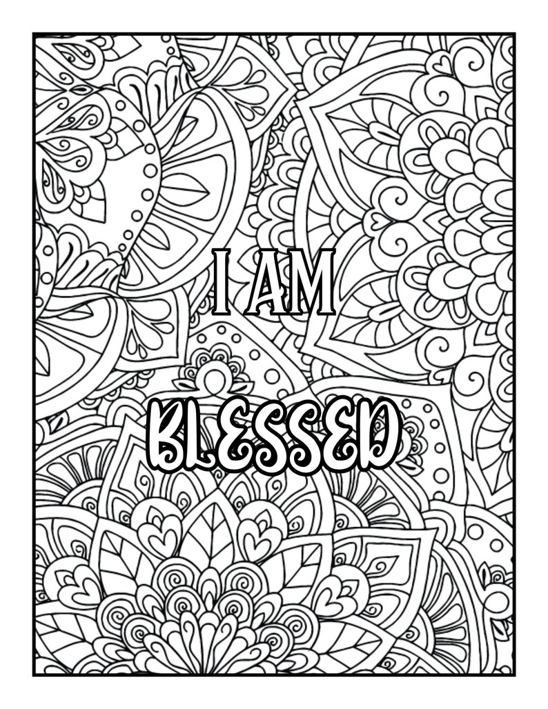 Positive Self-affirmation Coloring Book - Etsy